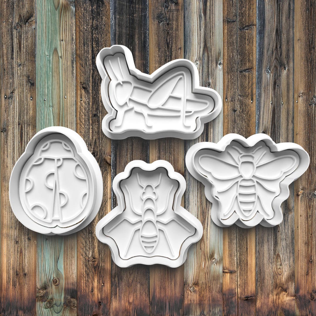Bugs Cookie Cutters, Cookie Stamps - Etsy