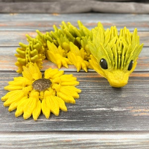 Baby Sunflower Dragon 3D Printed Articulated Figure - Etsy