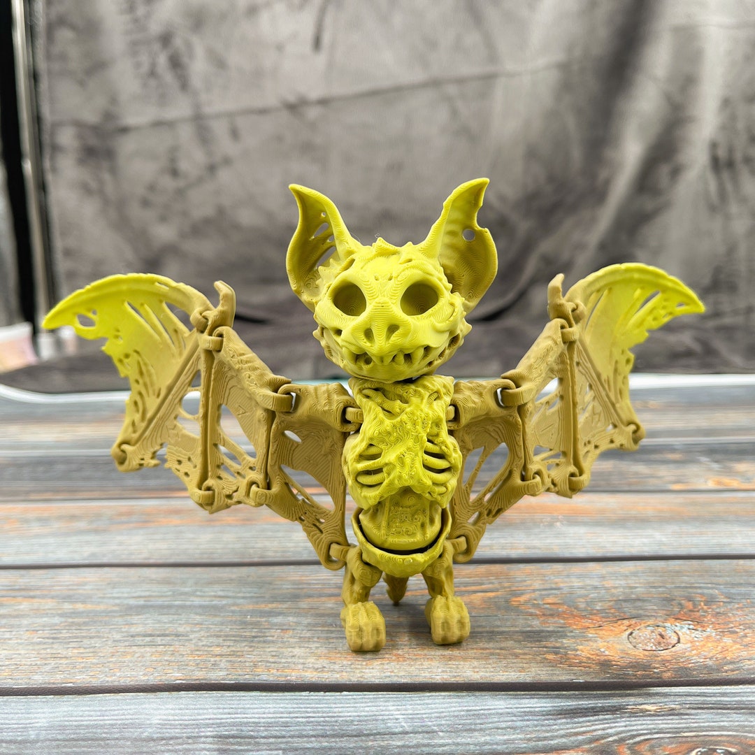 Spooky Zombat Articulated 3D Printed Halloween Figure - Etsy