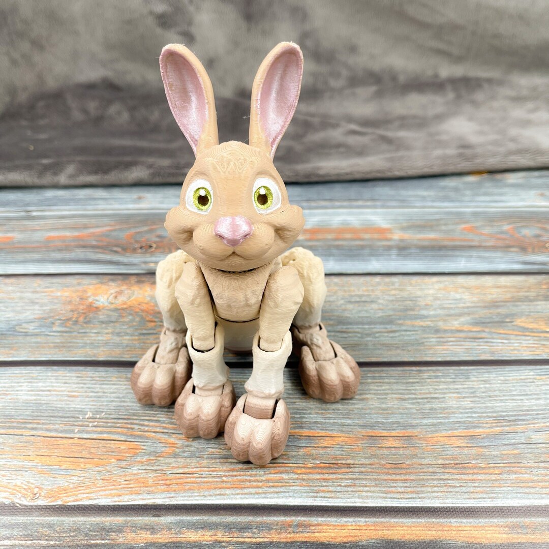 Bunny Rabbit Articulated 3D Printed Fidget Figure - Etsy