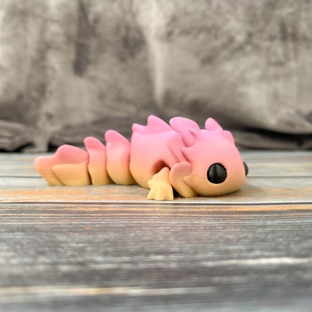 Axolotl Tadpole 3D Printed Articulated Fidget Figure - Etsy