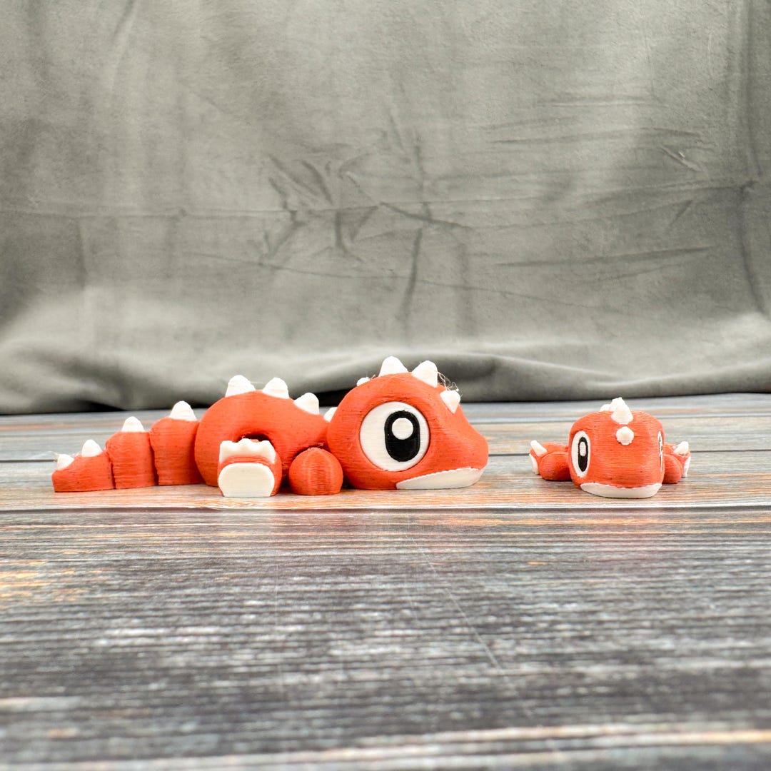 Rex the Dino Hatchling Spiky Version 3D Printed Fidget Figures - Etsy
