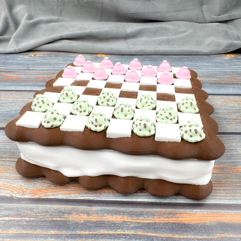Ice Cream Sandwich Checkers 3D Printed Game - Etsy