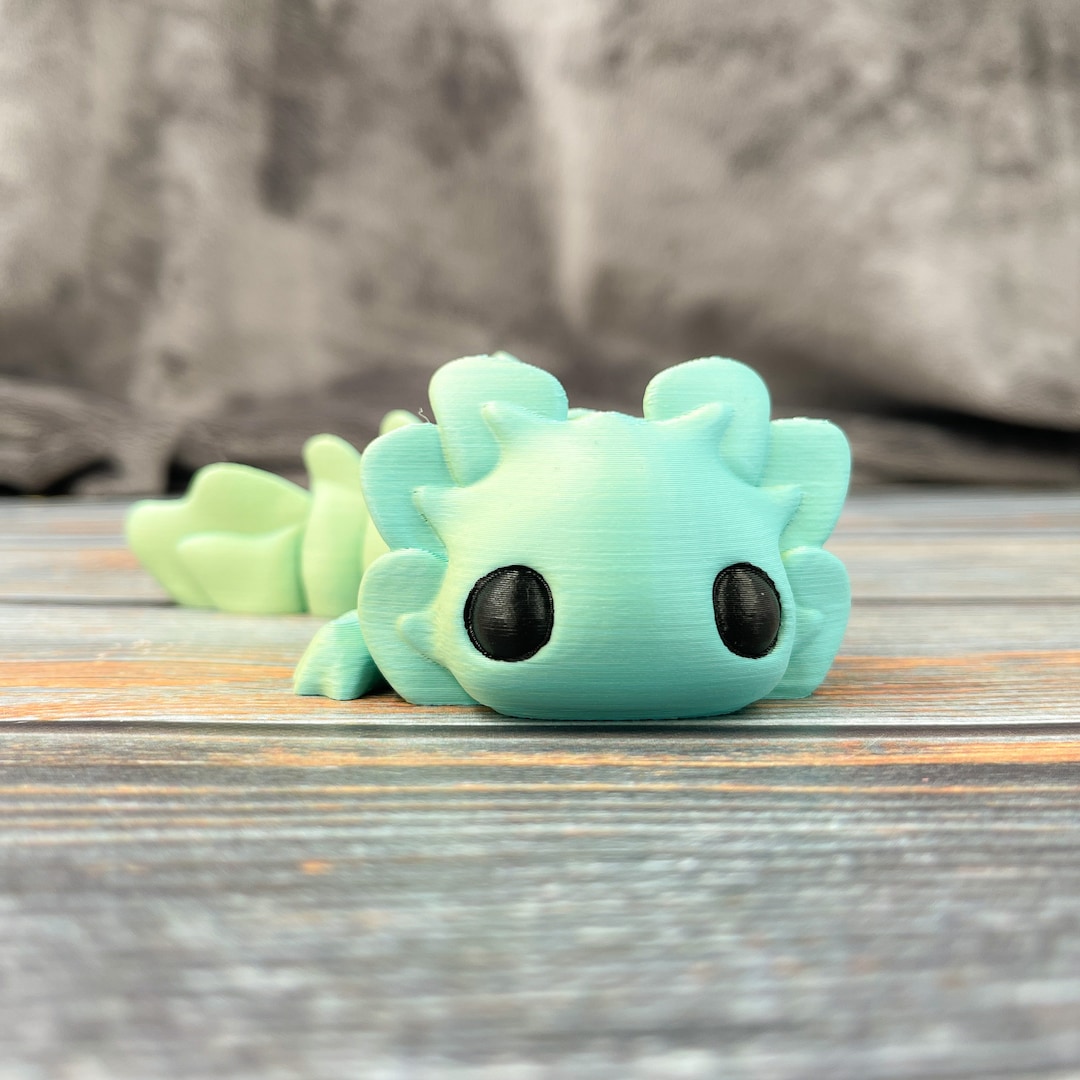 Axolotl Tadpole 3D Printed Articulated Fidget Figure 004 - Etsy