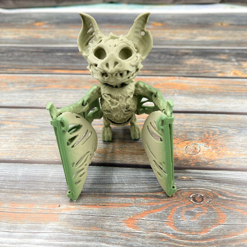 Spooky Zombat Articulated 3D Printed Halloween Figure in Camouflage - Etsy