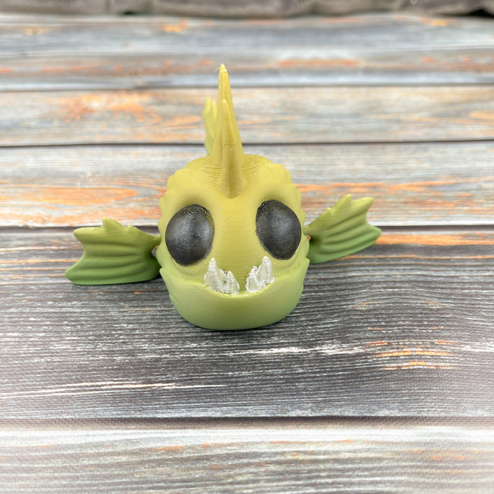 Moss Eater Fish in Matcha Articulated 3D Printed Fidget Figure - Etsy