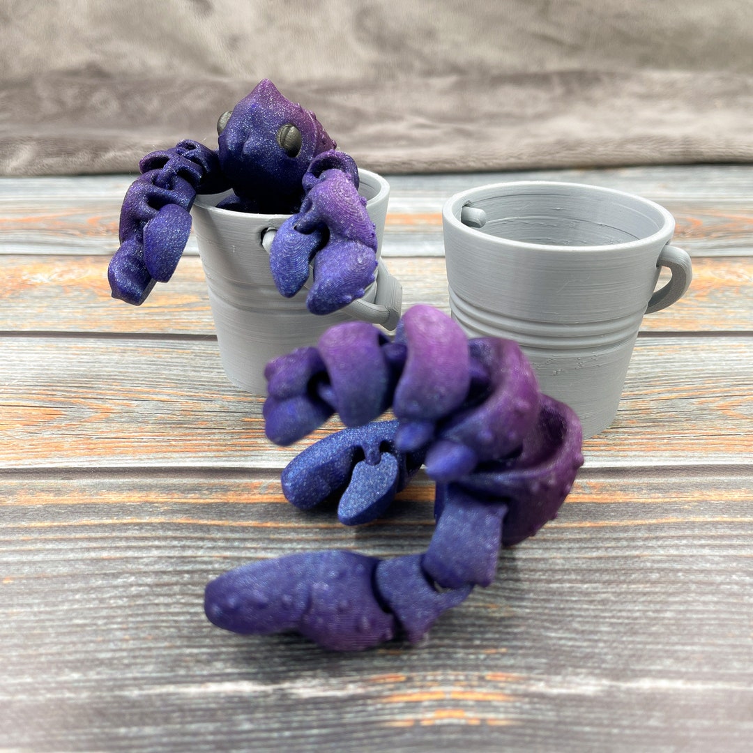 Lunar Lobster + Bucket 3D Printed Articulated Fidget Figure - Etsy