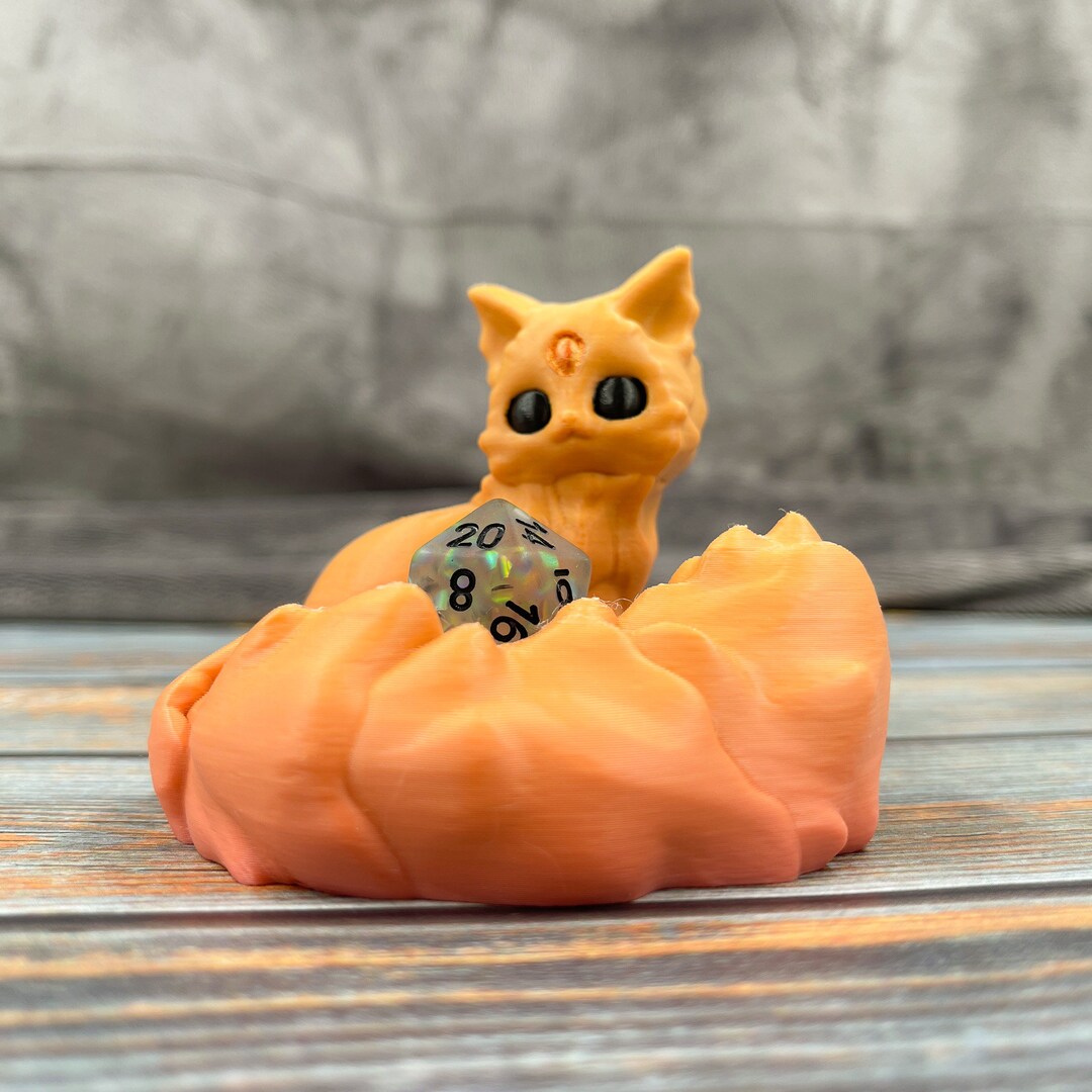Kitty 3D Printed Dice Buddy - Etsy