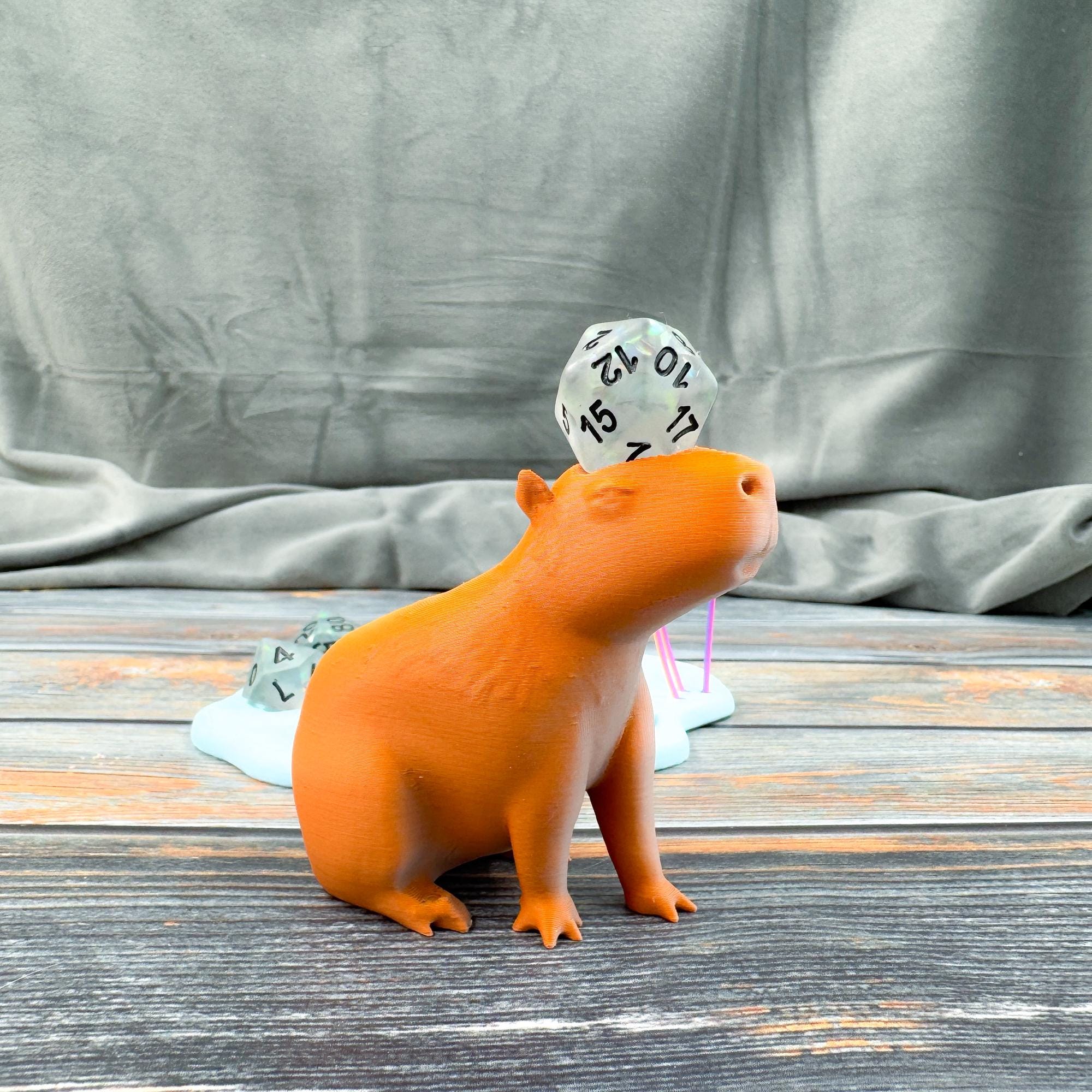 Capybara Dice Pond 3D Printed Dice Buddy - Etsy