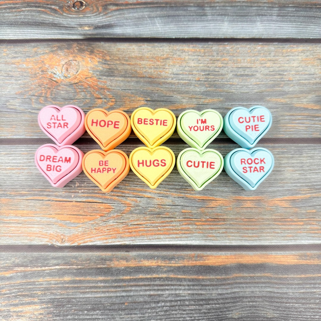Valentine Heart Clickers Set B 3D Printed Clicker Fidgets - Etsy