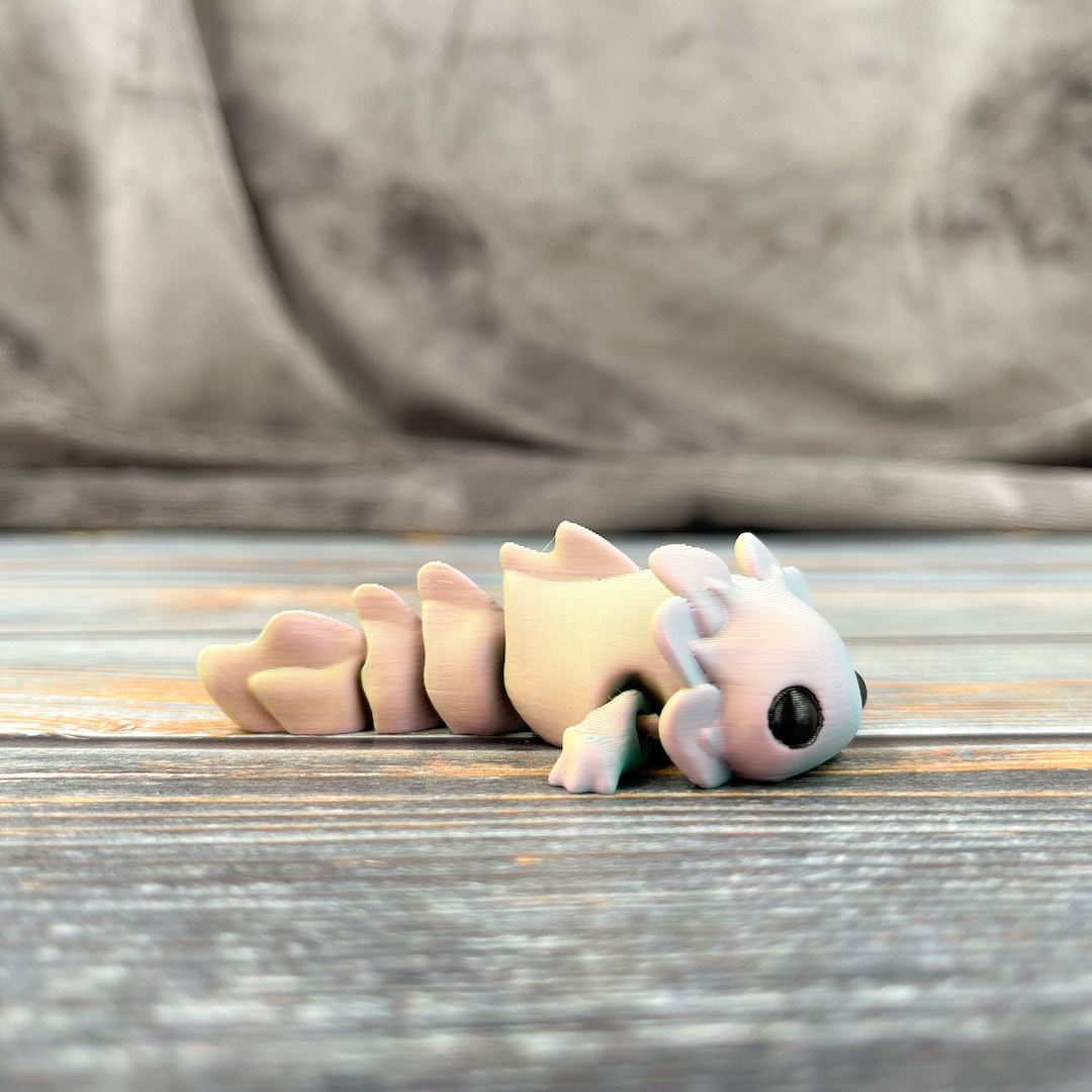 Mini Axolotl Tadpole 3D Printed Articulated Fidget Figure - Etsy
