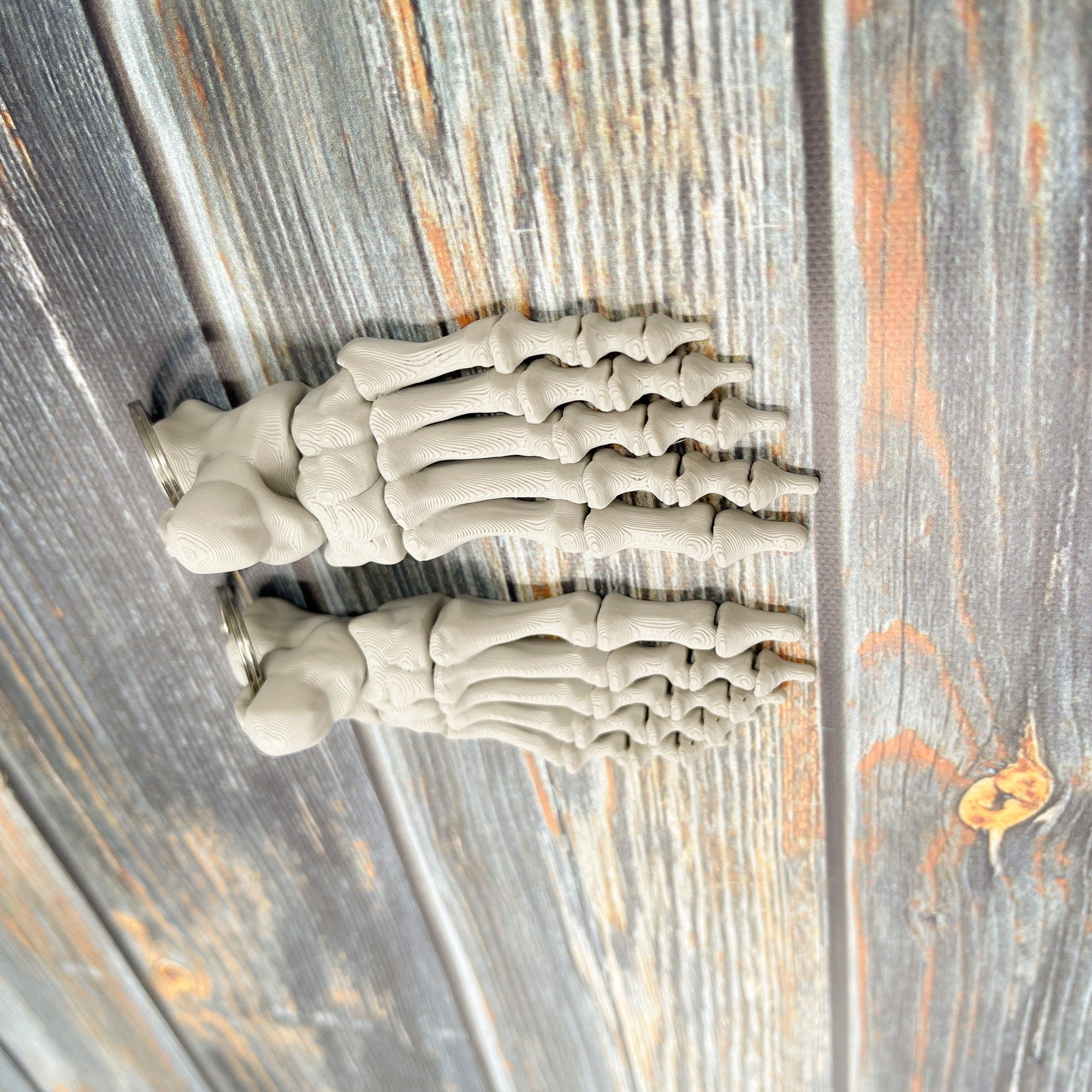 Skeleton Foot Articulated 3D Printed Key Ring - Etsy