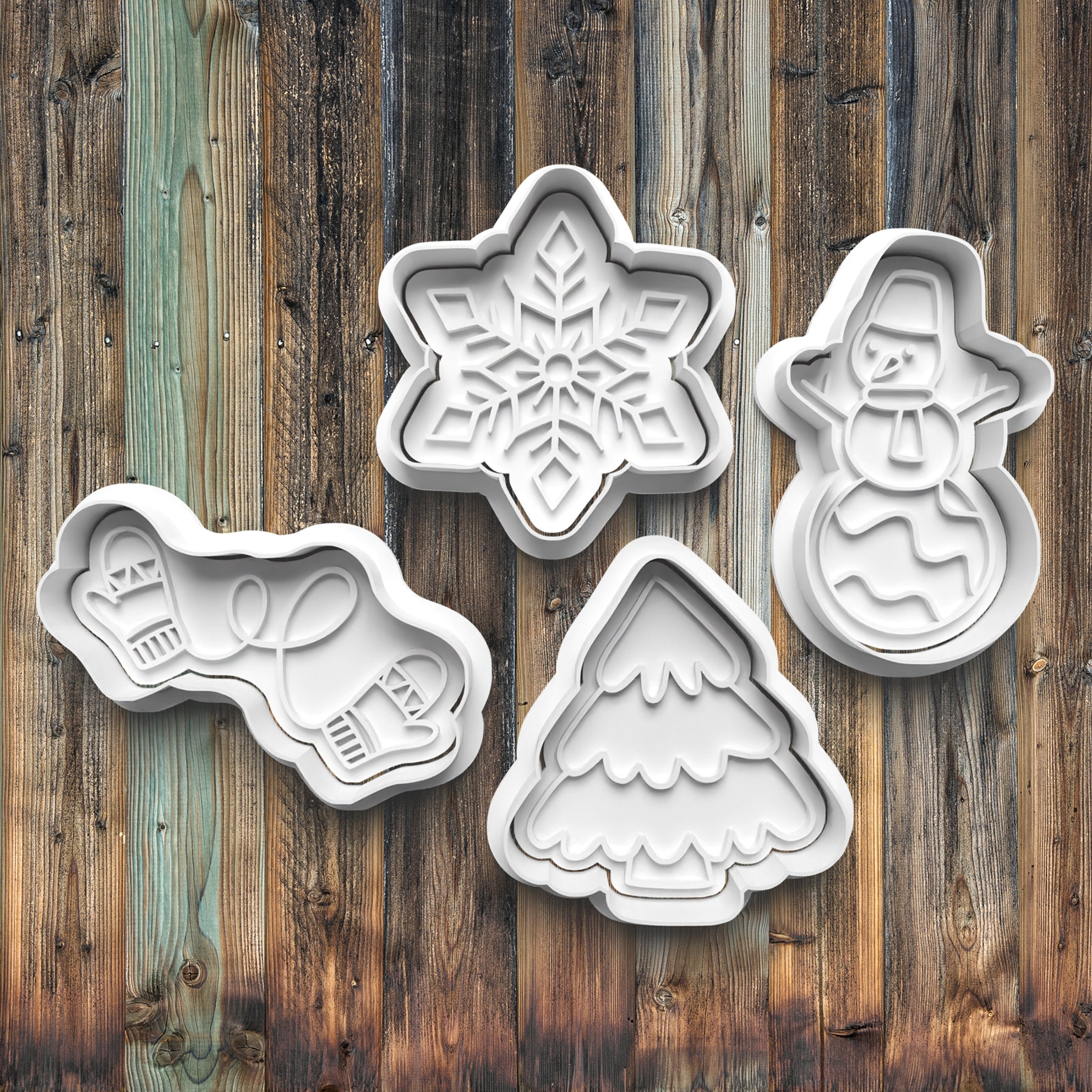 Winter Cookie Cutters, Cookie Stamps - Etsy