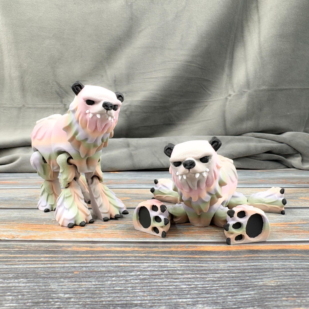 Twisted Polar Bear Articulated 3D Printed Fidget Figure - Etsy