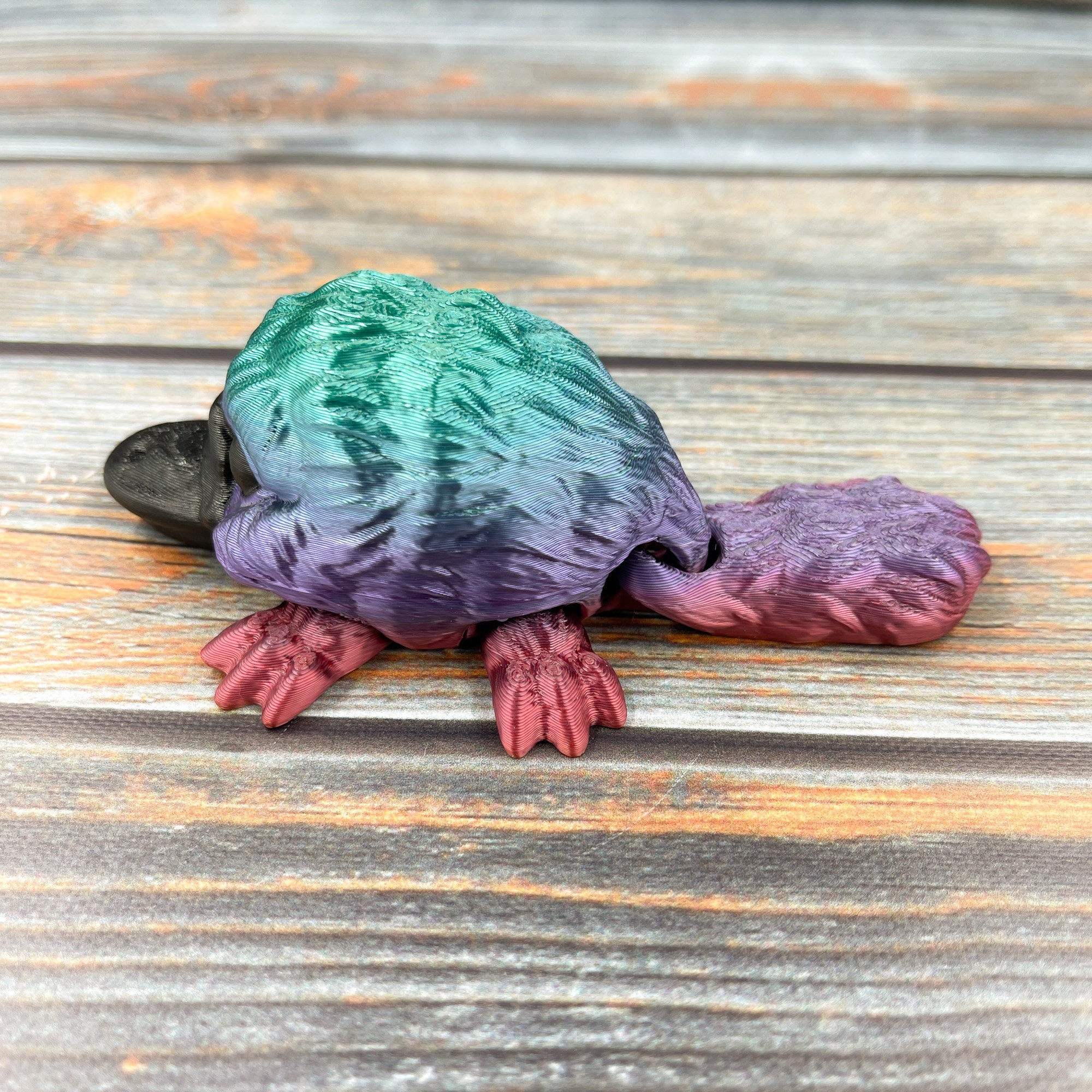 Platypus Puffling 3D Printed Articulated Fidget Figure Fun Stress ...