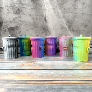 Battered Trash Can 3D Printed Figure - Etsy