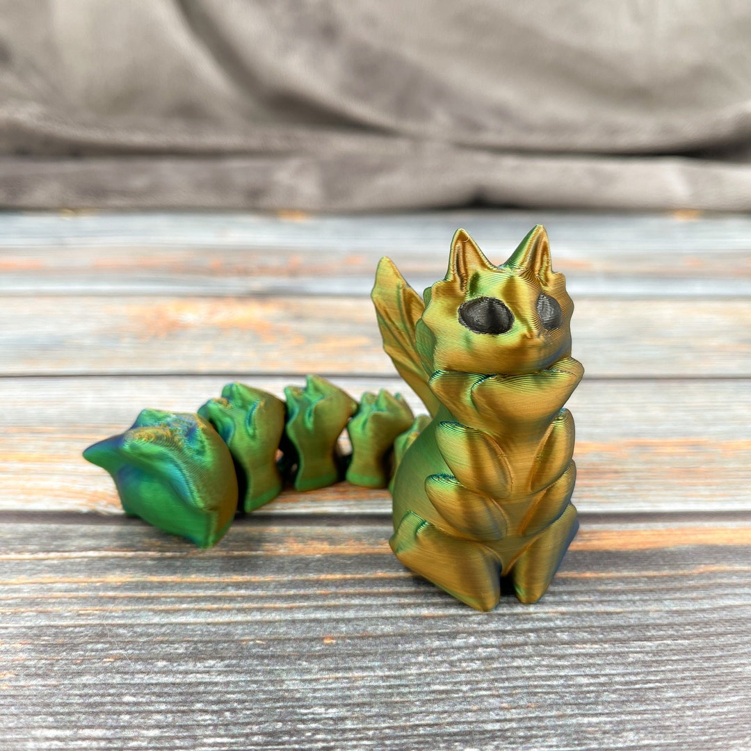 Moth Kitty 3D Printed Articulated Fidget Figure - Etsy