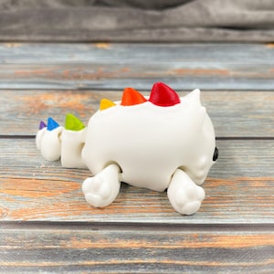 Kittysaurus Articulated 3D Printed Fidget Figure - Etsy