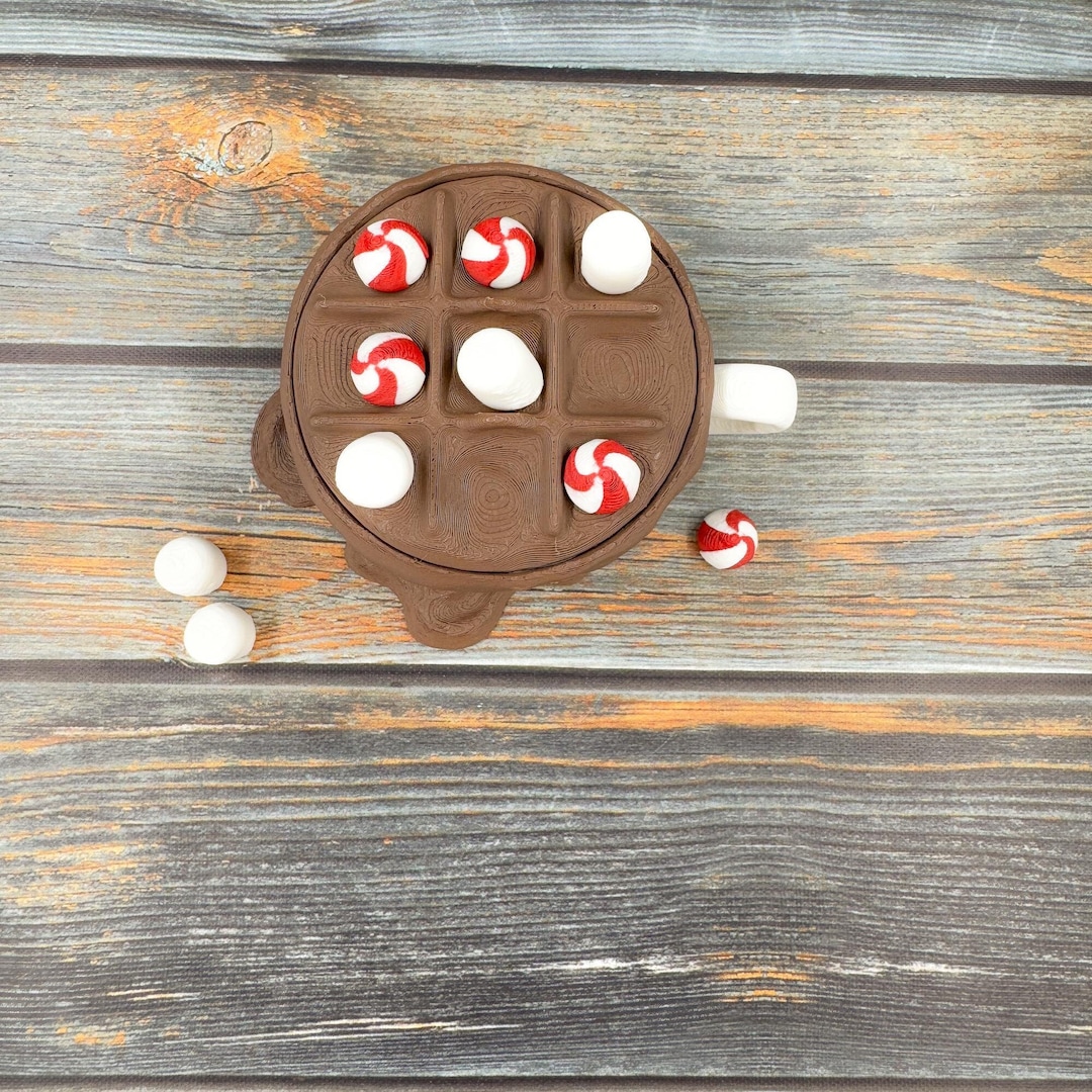 Hot Cocoa Tic Tac Toe 3D Printed Game - Etsy