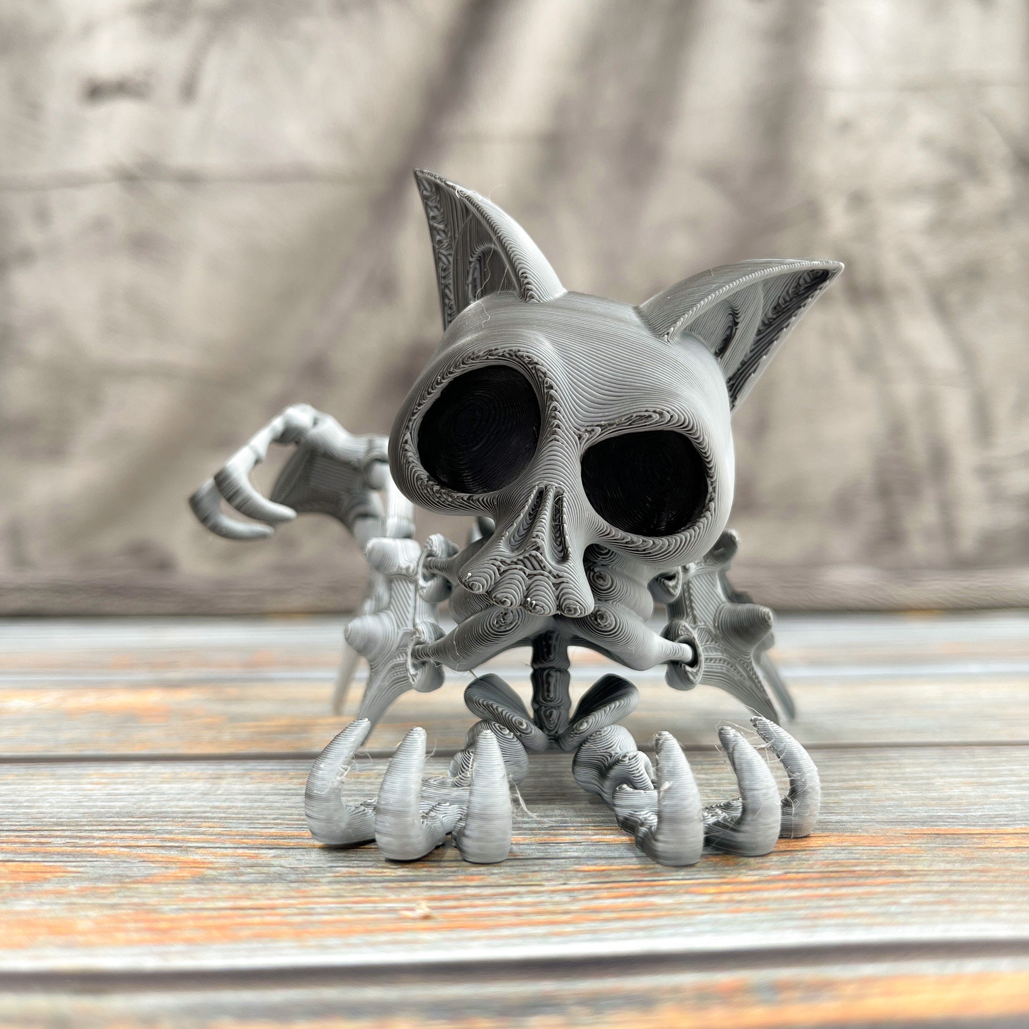 Bat Skeleton Articulated 3D Printed Fidget Figure - Etsy