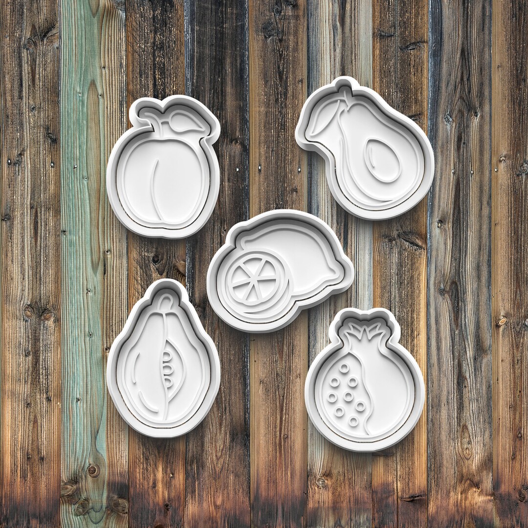 Fruit Cookie Cutters, Cookie Stamps - Etsy