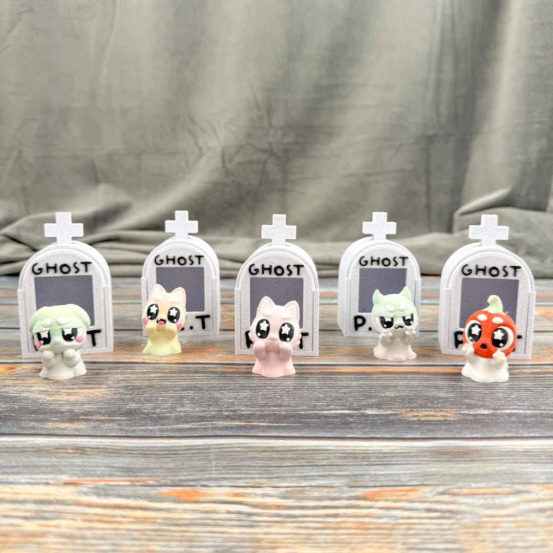 Ghost Pets With Tombstone 3D Printed Fidget Figure - Etsy