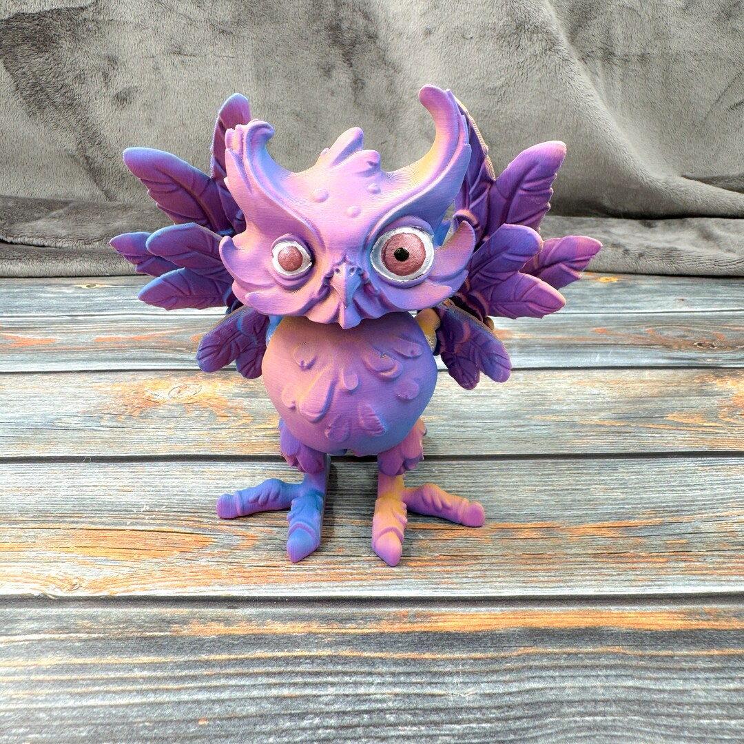 Creepy Owl Articulated 3D Printed Fidget Figure - Etsy