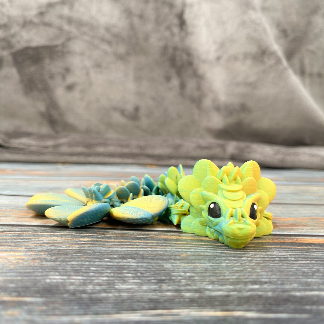 Mini Clover Dragon 3D Printed Articulated Figure - Etsy