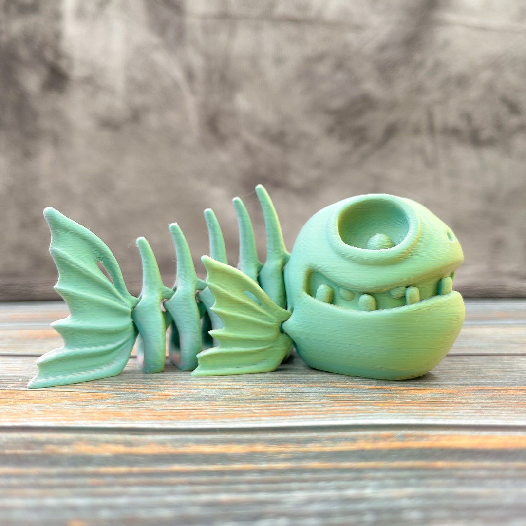 Skeleton Fish Articulated 3D Printed Fidget Figure - Etsy