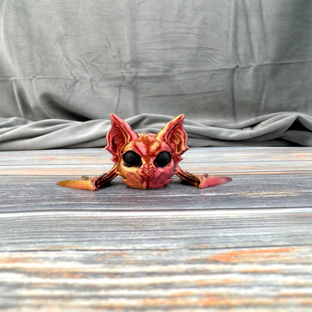 Mini Bat Puffling 3D Printed Articulated Fidget Figure - Etsy