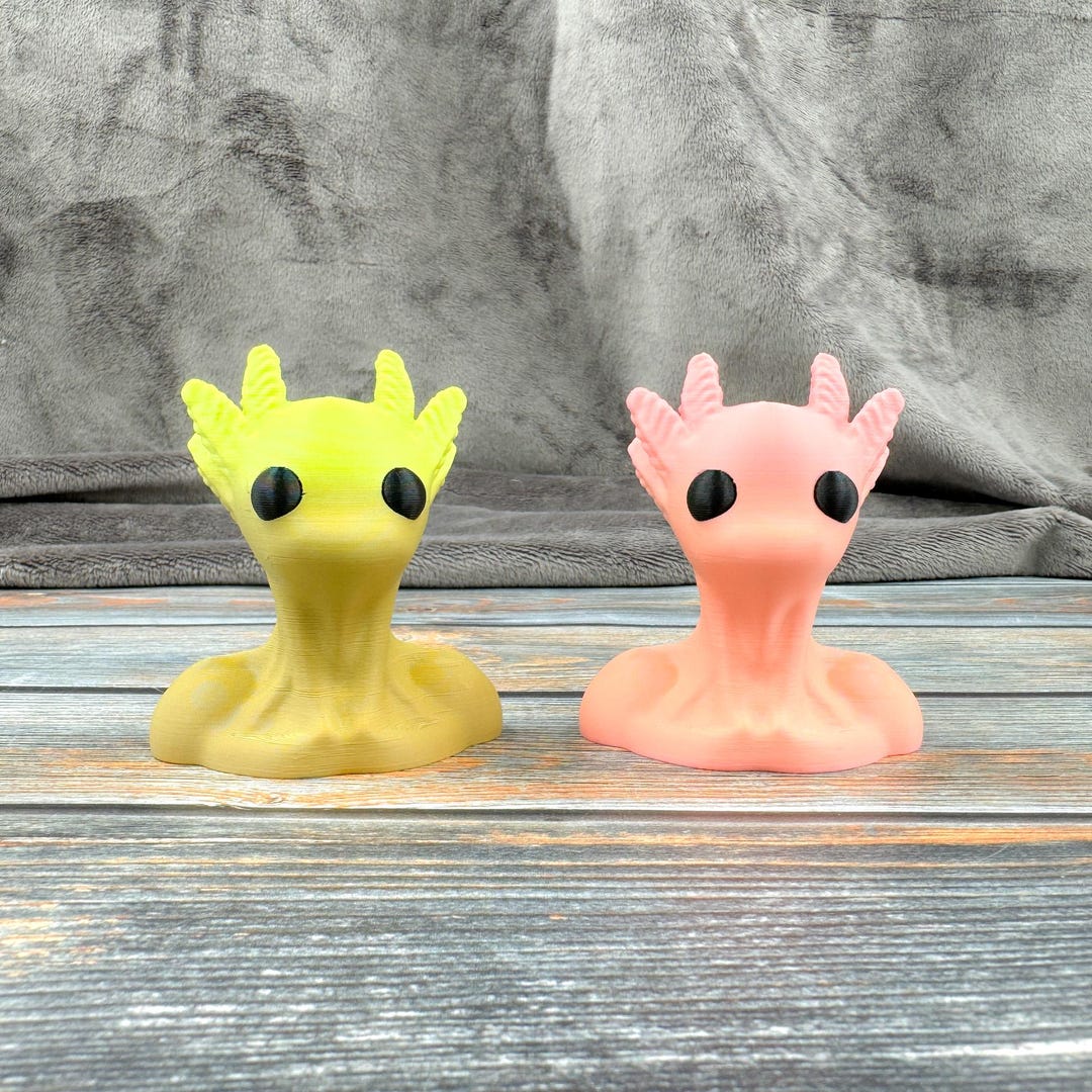 Alien Axolotl Bust 3D Printed Sculpture - Etsy
