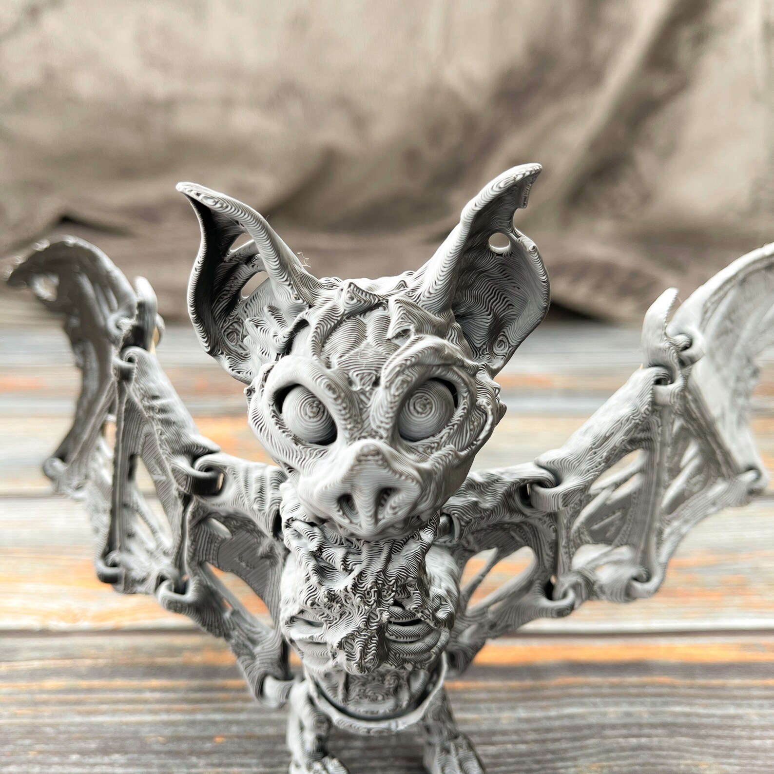 Spooky Zombat Articulated 3D Printed Halloween Figure in Camouflage - Etsy