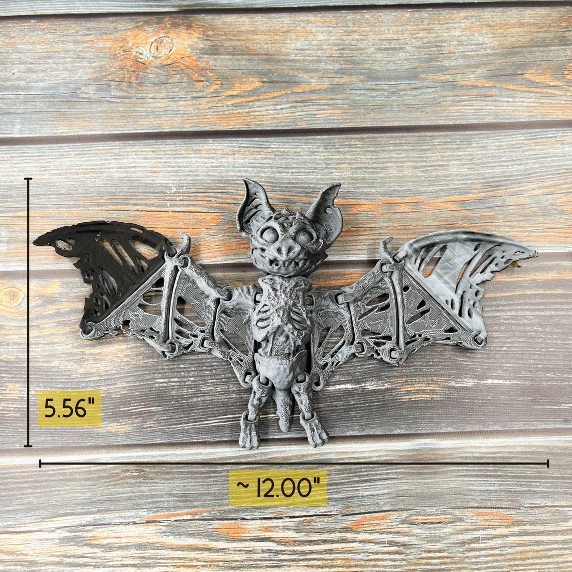 Spooky Zombat Articulated 3D Printed Halloween Figure in Camouflage - Etsy