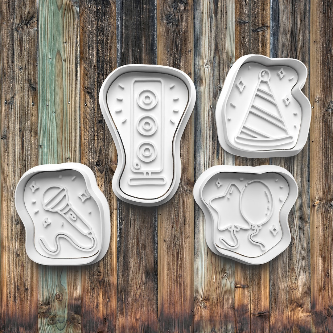 Party Cookie Cutters, Cookie Stamps - Etsy