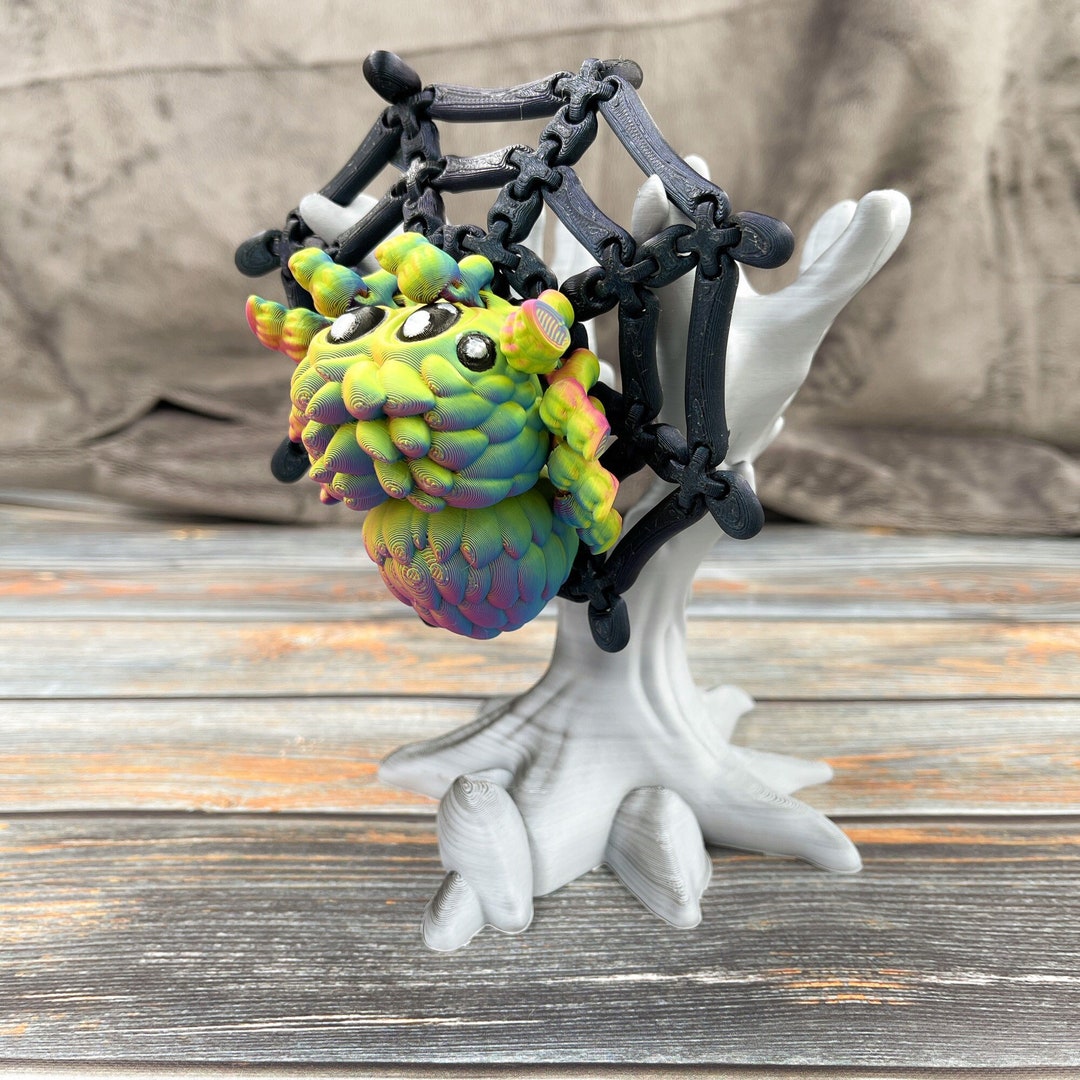 Spider Web Spooky Tree Articulated 3D Printed Fidget Figure - Etsy
