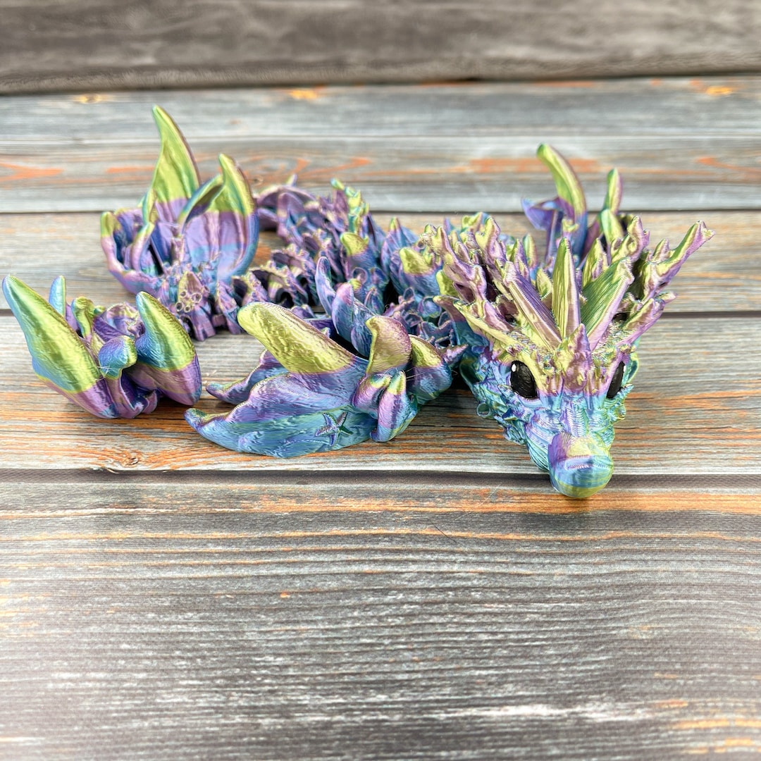 Baby Coral Reef Dragon 3D Printed Articulated Figure - Etsy