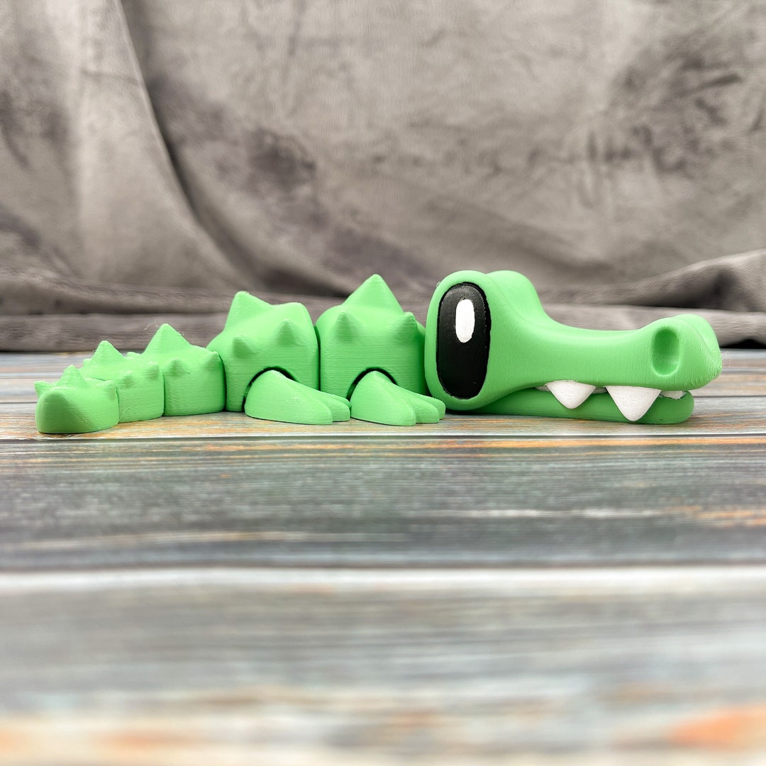 Blob Crocodile Articulated 3D Printed Fidget Figure - Etsy