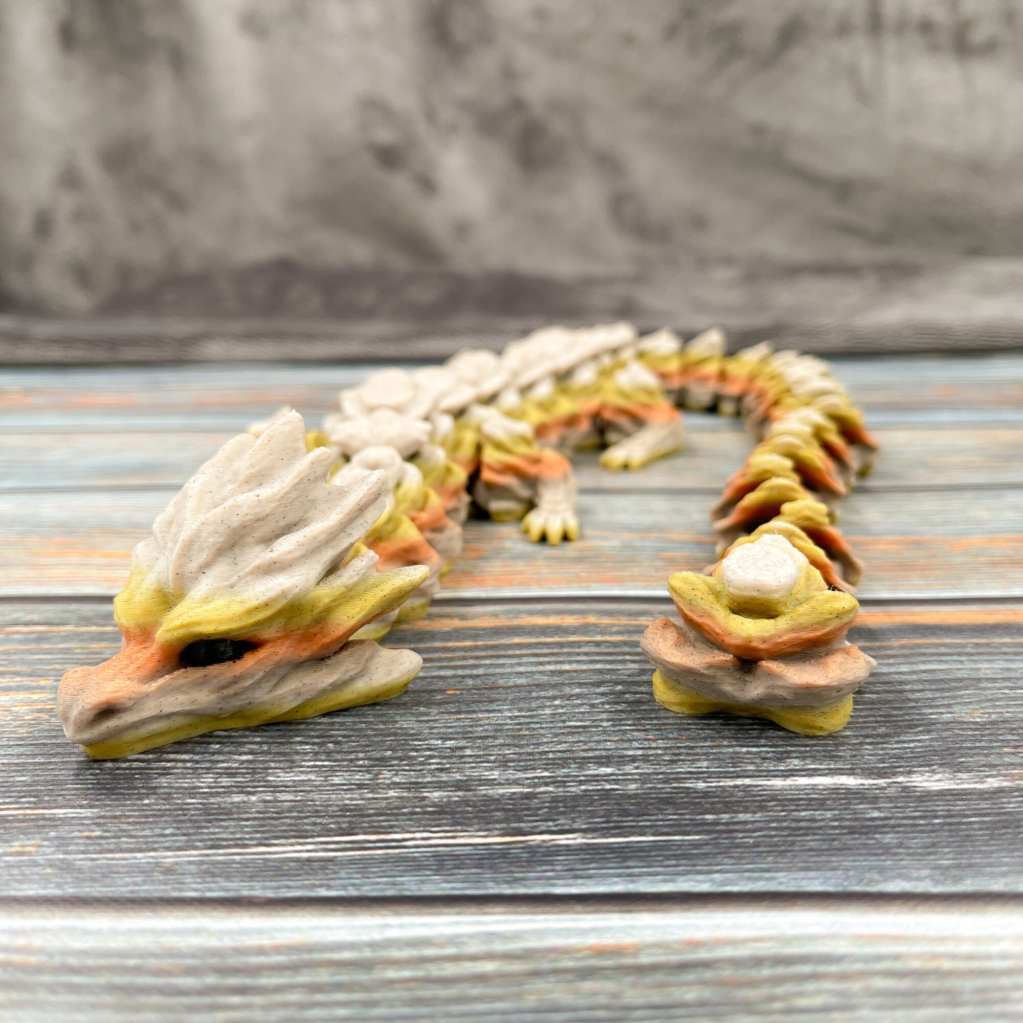 Magical Geo Dragon Sculpture: Mesmerizing 3D Printed Fidget Figure for ...