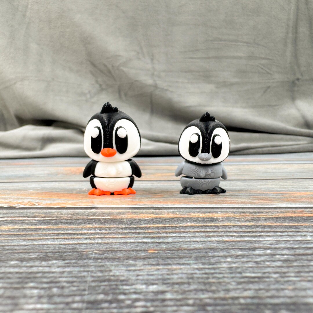 Penguins Articulated 3D Printed Fidget Figures - Etsy