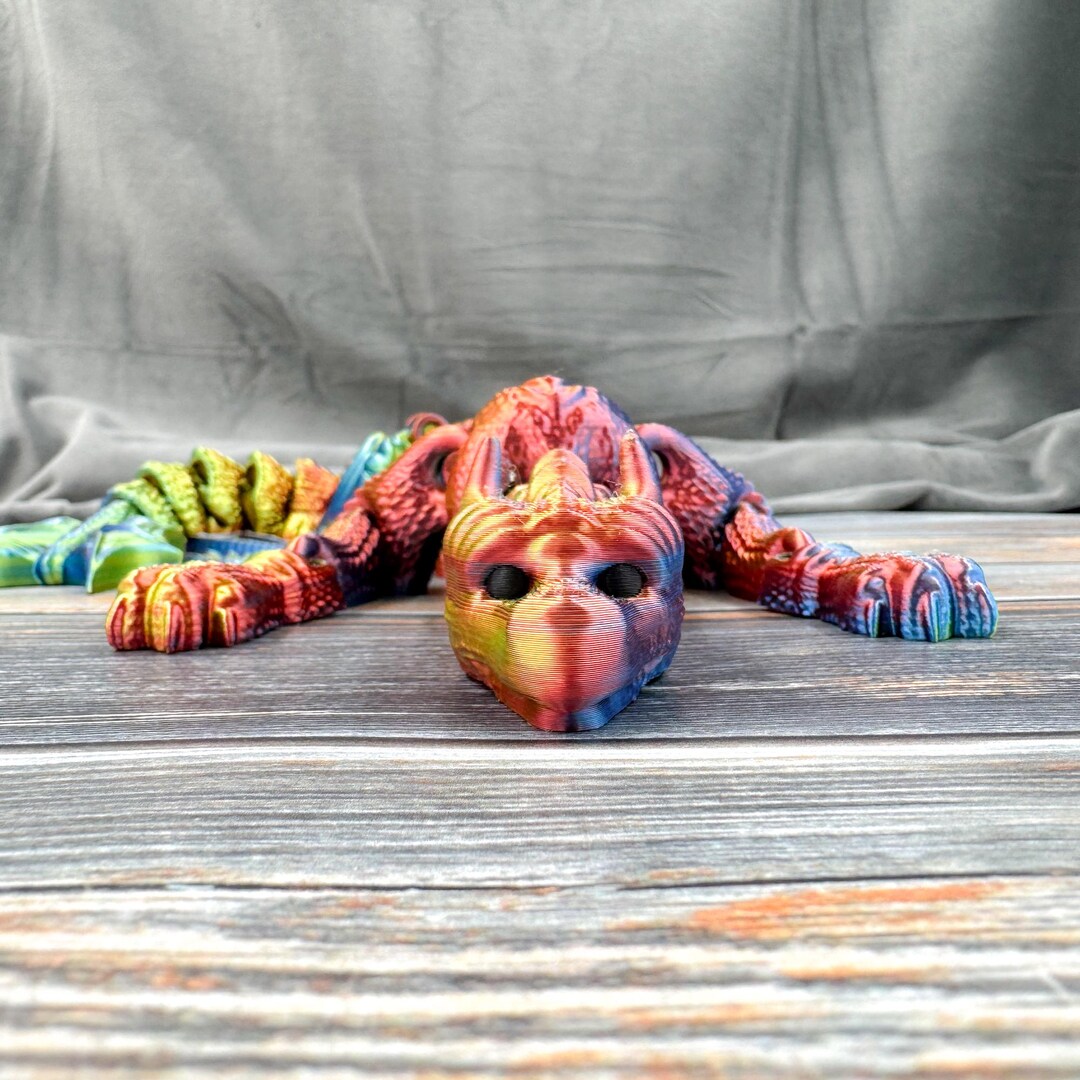 Finger Puppet Dragon 3D Printed Articulated Fidget Figure - Etsy