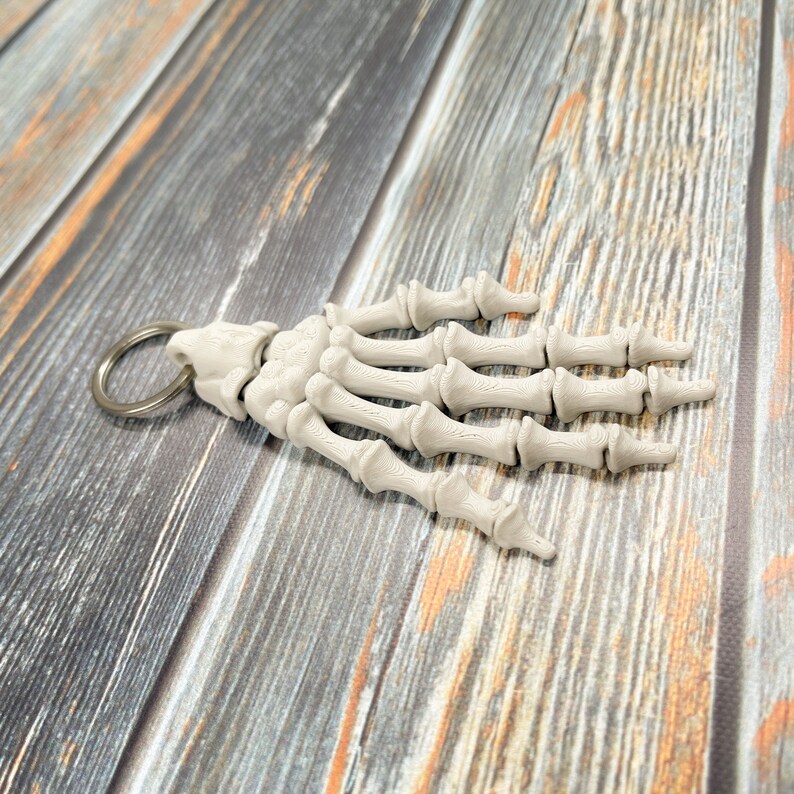 Skeleton Hand Articulated 3D Printed Key Ring - Etsy