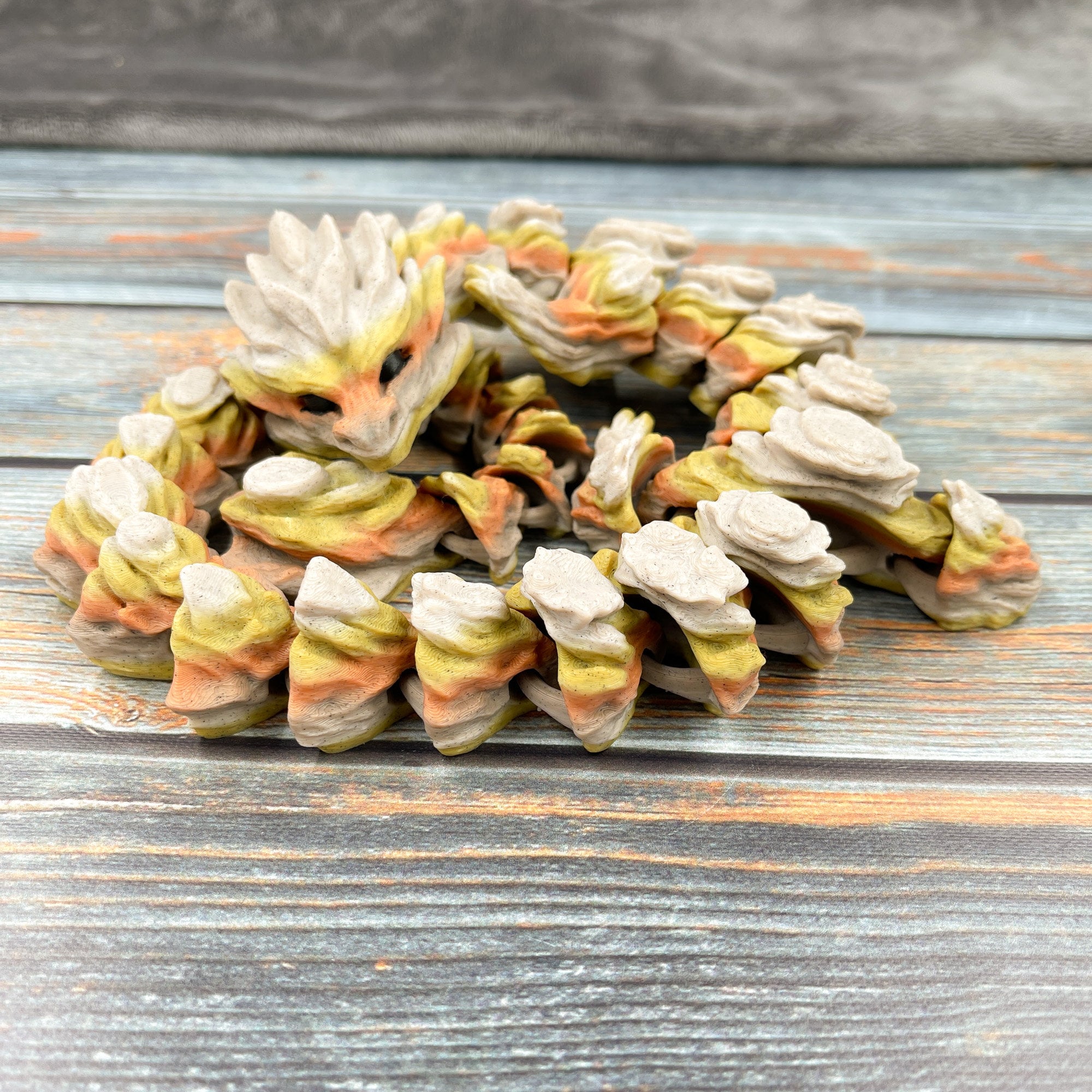 Magical Geo Dragon Sculpture: Mesmerizing 3D Printed Fidget Figure for ...