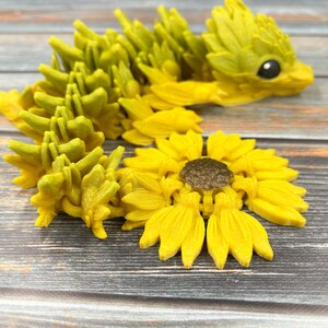 Baby Sunflower Dragon 3D Printed Articulated Figure - Etsy