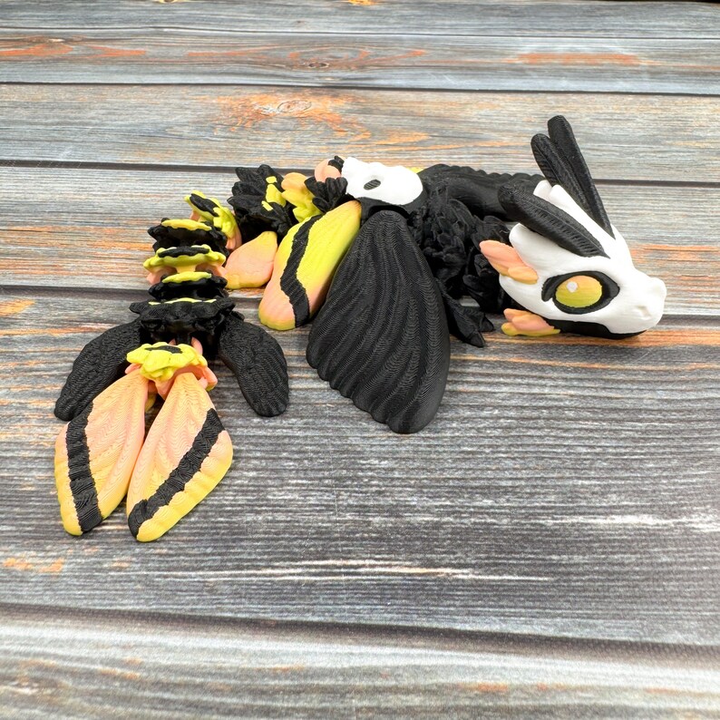 Mini Death's-head Moth Dragon 3D Printed Articulated Figure - Etsy