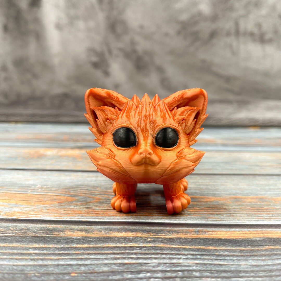 Fox Puffling 3D Printed Articulated Fidget Figure - Etsy
