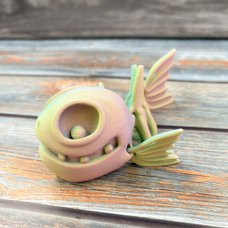 Skeleton Fish Articulated 3D Printed Fidget Figure - Etsy