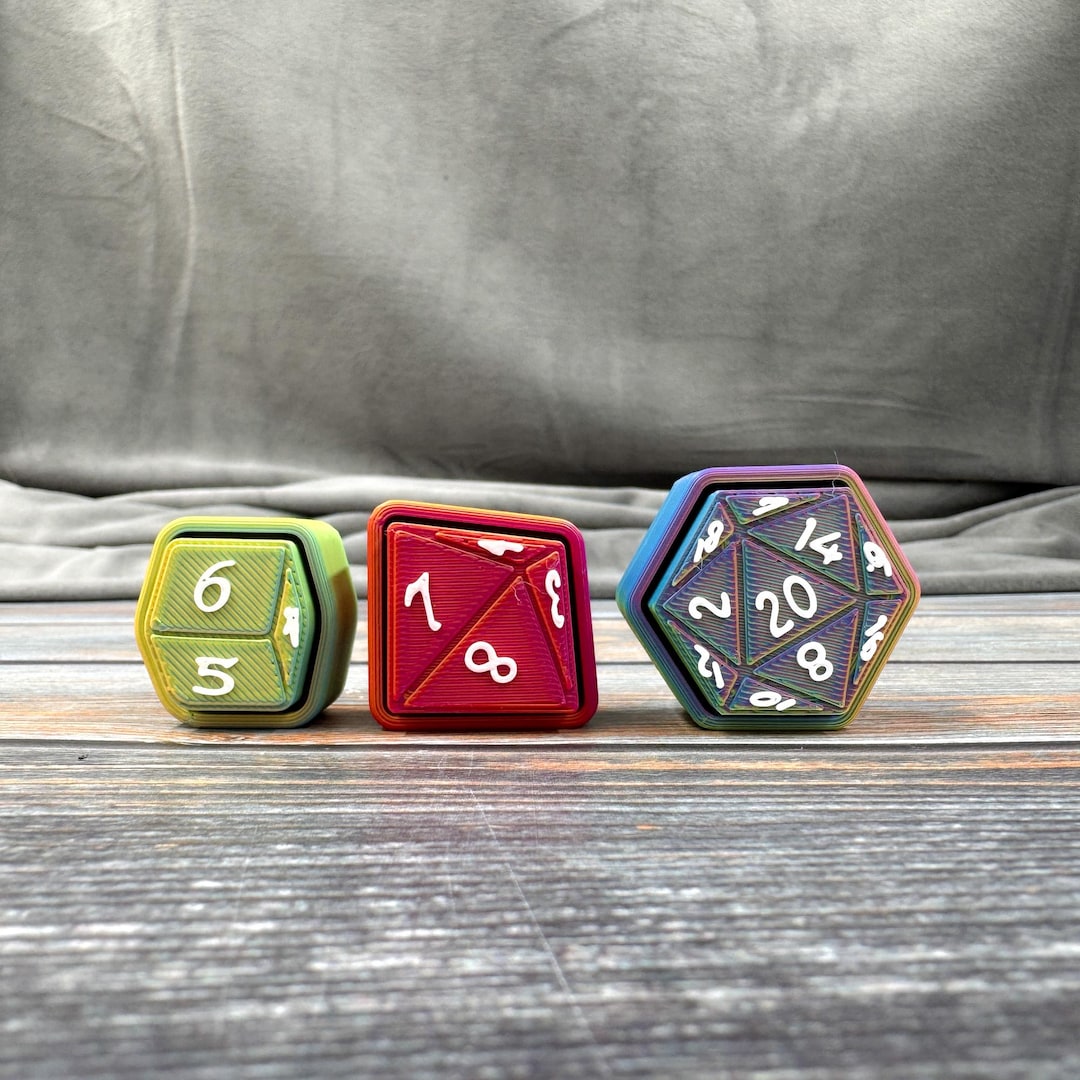 Dice 3D Printed Clicker Fidgets - Etsy