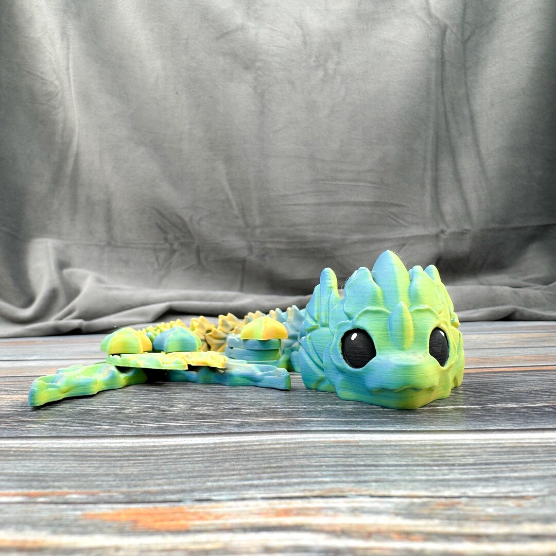 Mizu Dragon Articulated 3D Printed Fidget Figure - Etsy