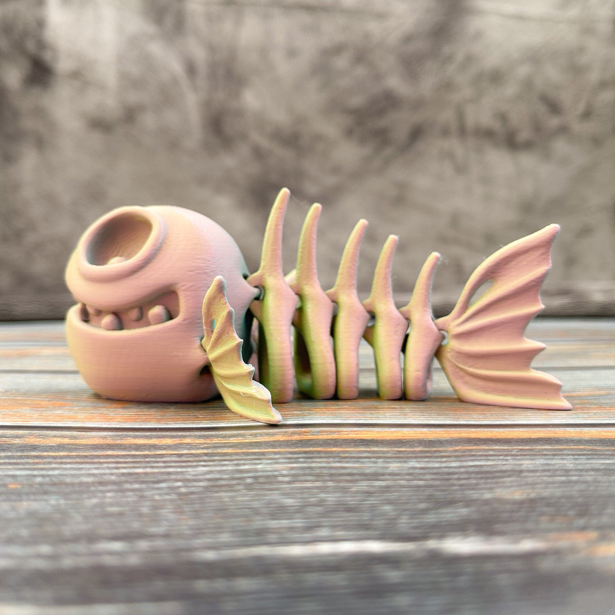 Skeleton Fish Articulated 3D Printed Fidget Figure - Etsy