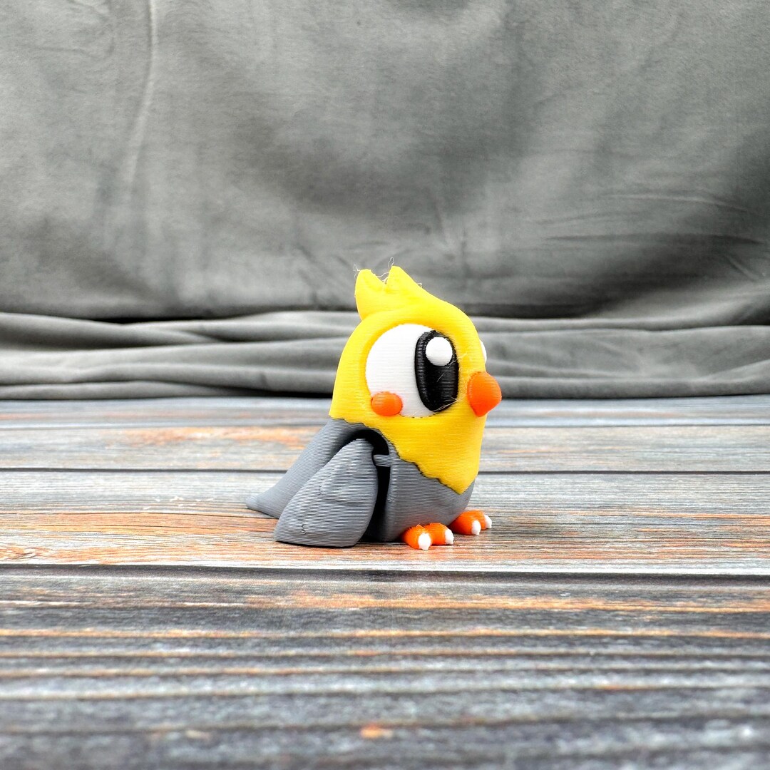 Baby Cockatiel Articulated 3D Printed Fidget Figure - Etsy